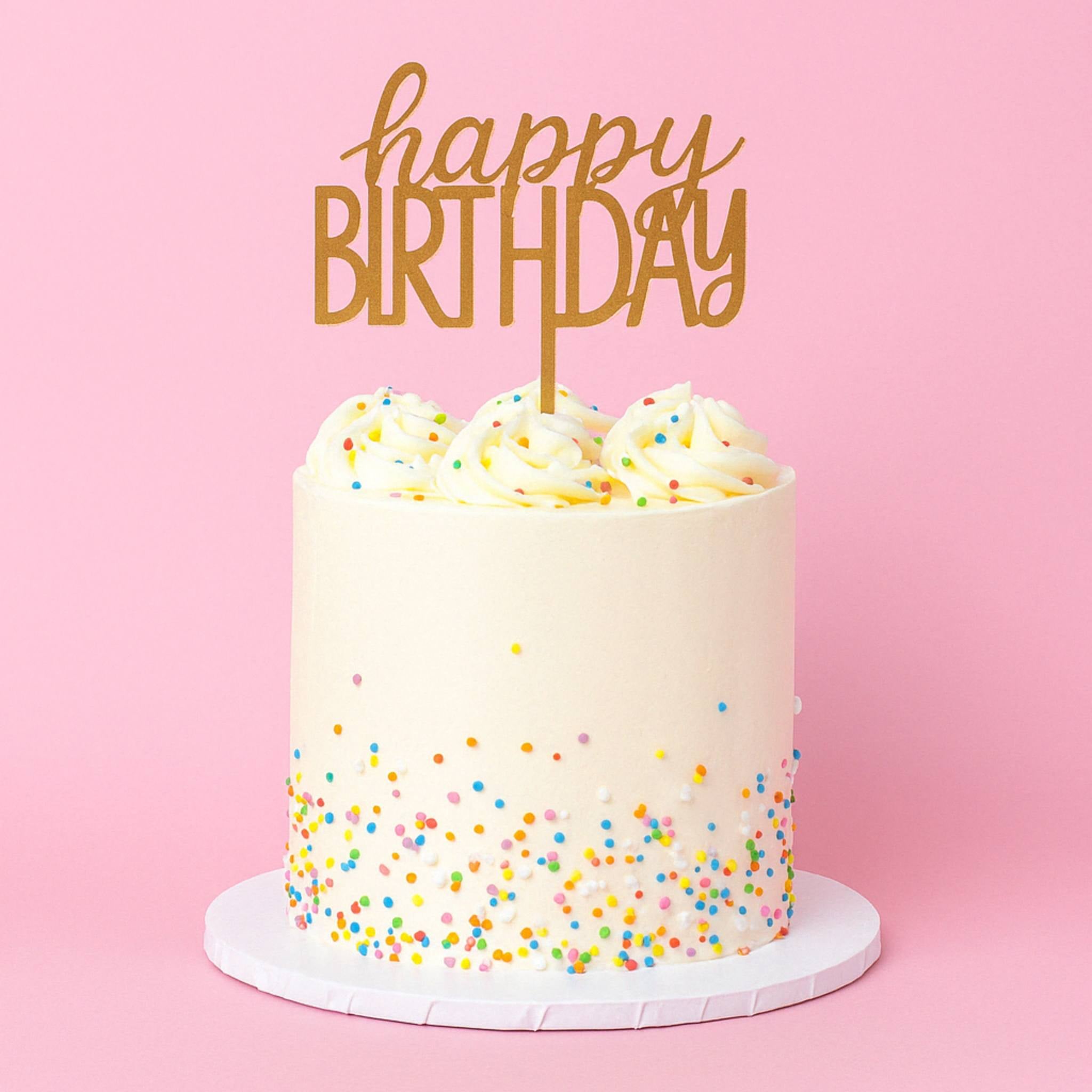 Classic Confetti Birthday Cake | Edmonton Delivery – One Up Party Canada
