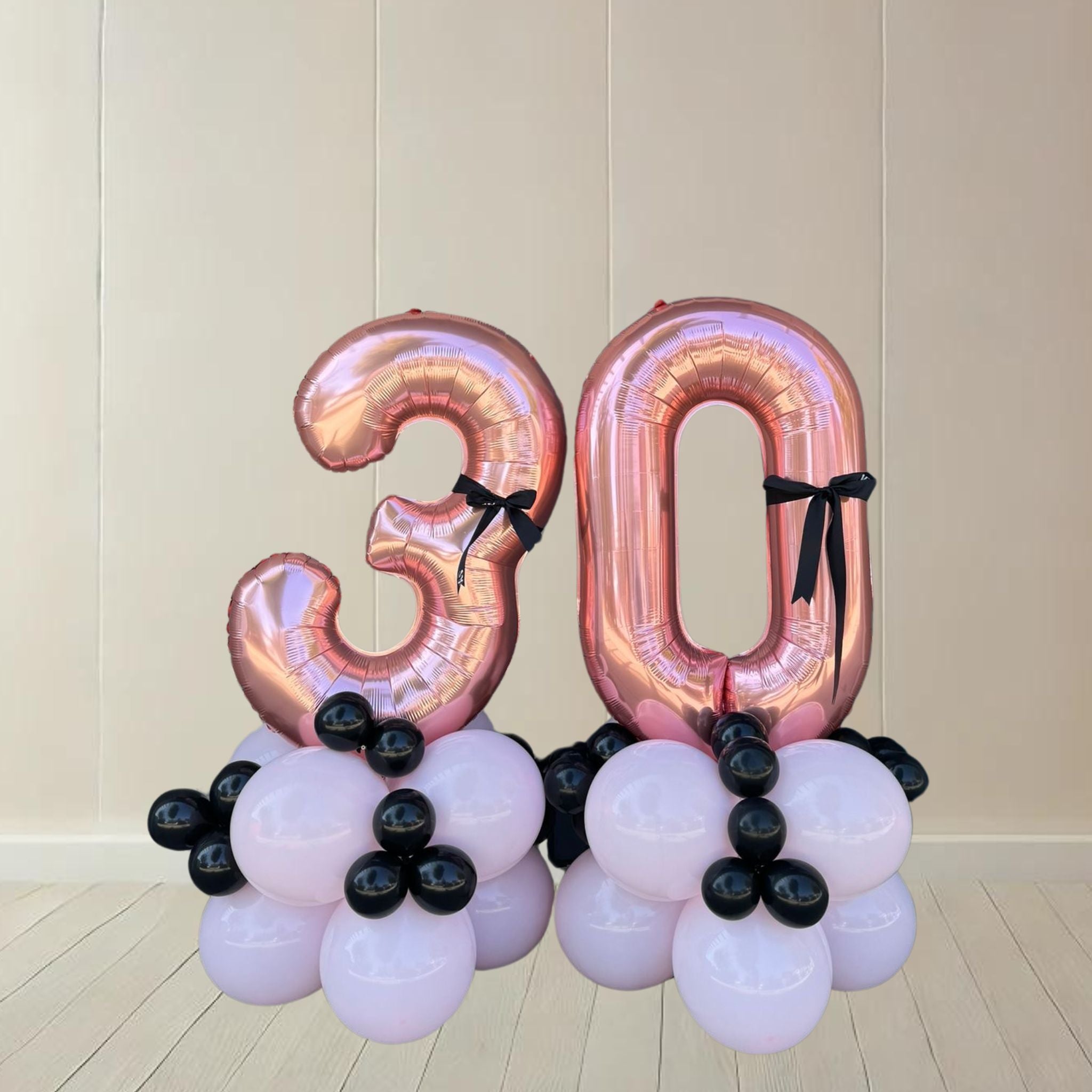 Big Birthday Number Balloon Cute Bow Set | Richmond Balloon Delivery ...