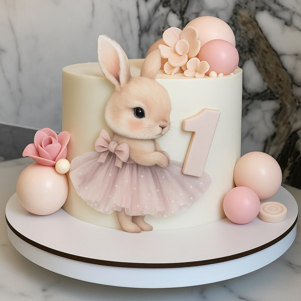 2D Birthday Rabbit Cake | Vancouver Surrey Delta Richmond Cake Delivery ...