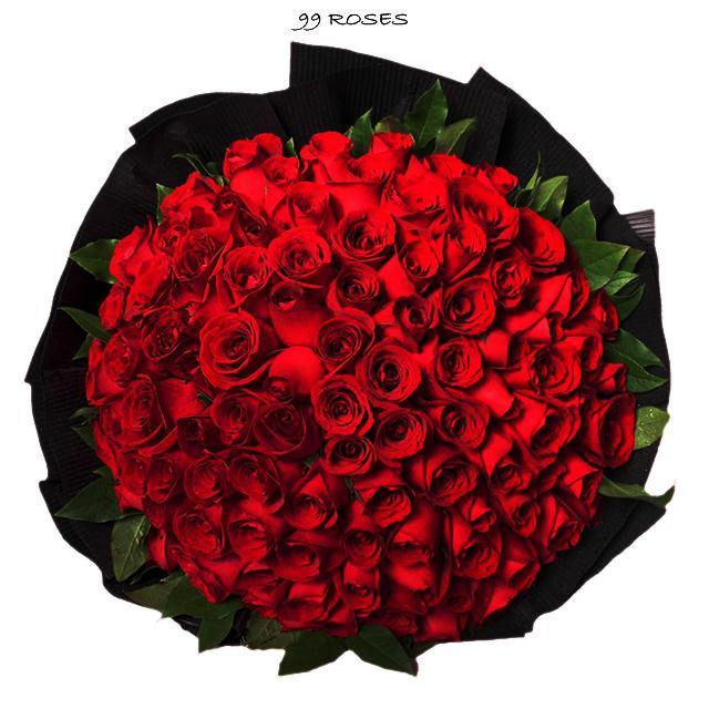 99 Red Rose Bouquet – One Up Party Canada